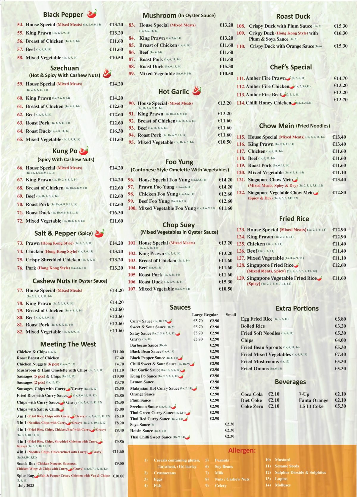 Bamboo House Menu With Price [Breakfast/Lunch/Diner]
